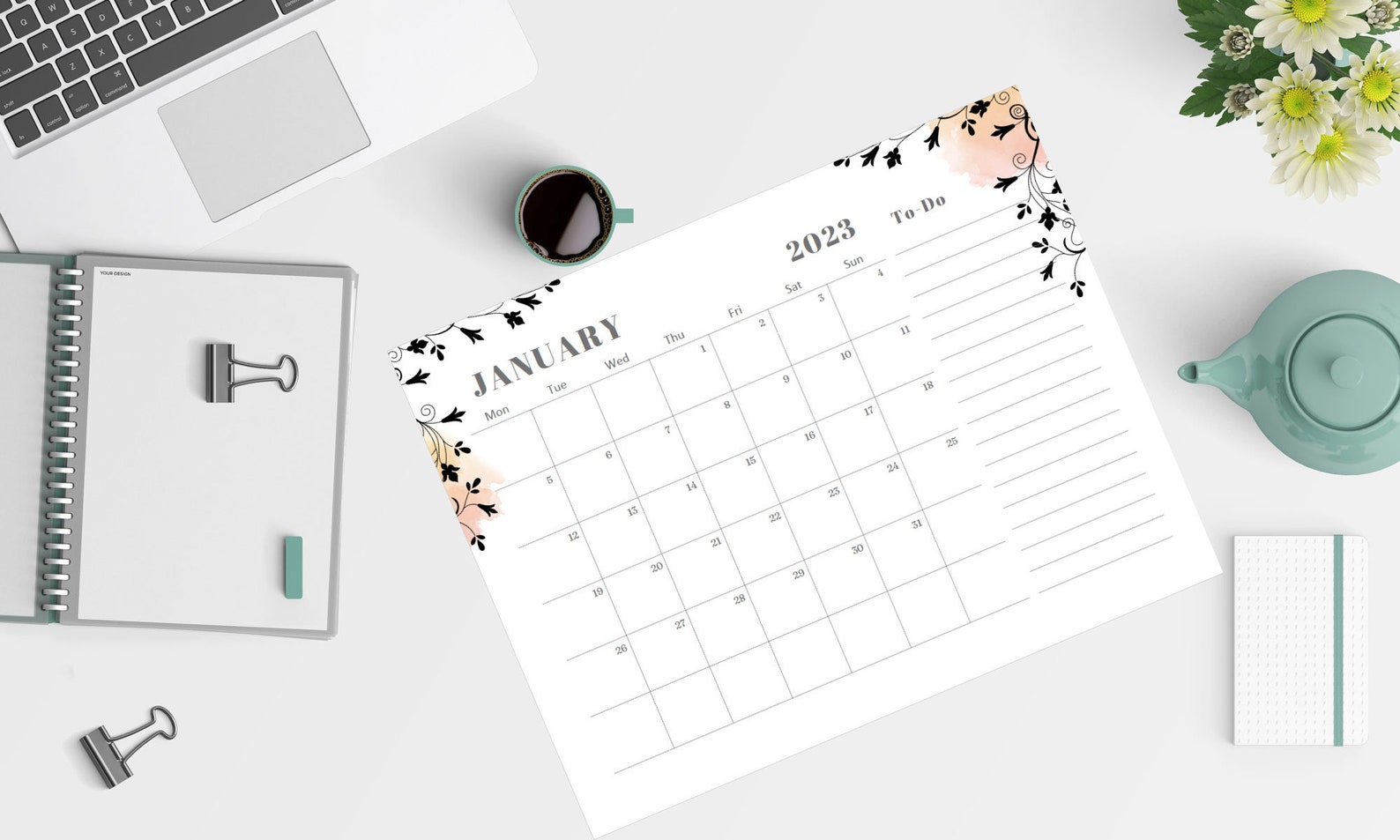 Printable Calendar-monthly Calendar- to Do List - Monthly Planner ...