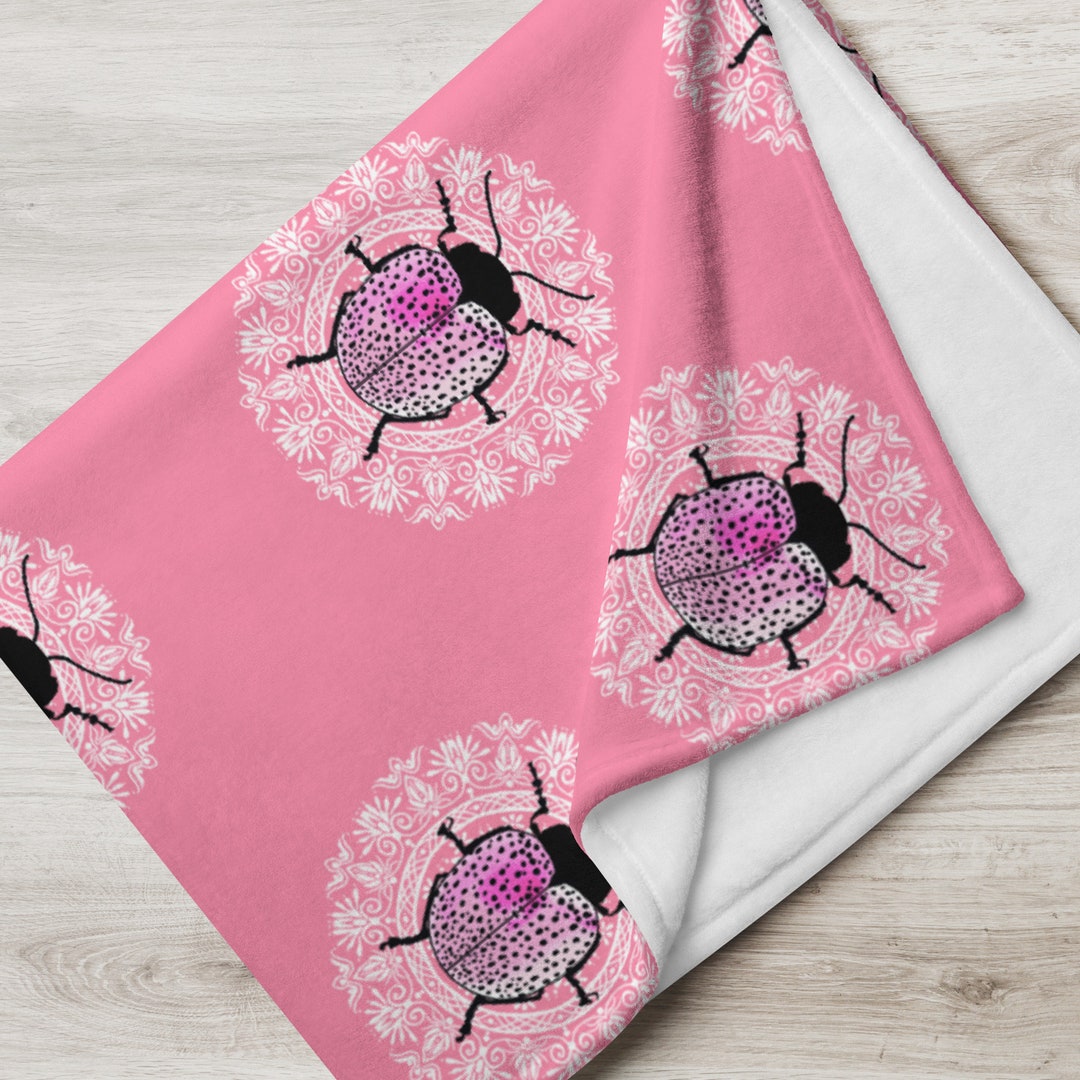 Pink Lady Bug Ultra-soft Throw Blanket 50x60, Lady Birddesign, Bug ...