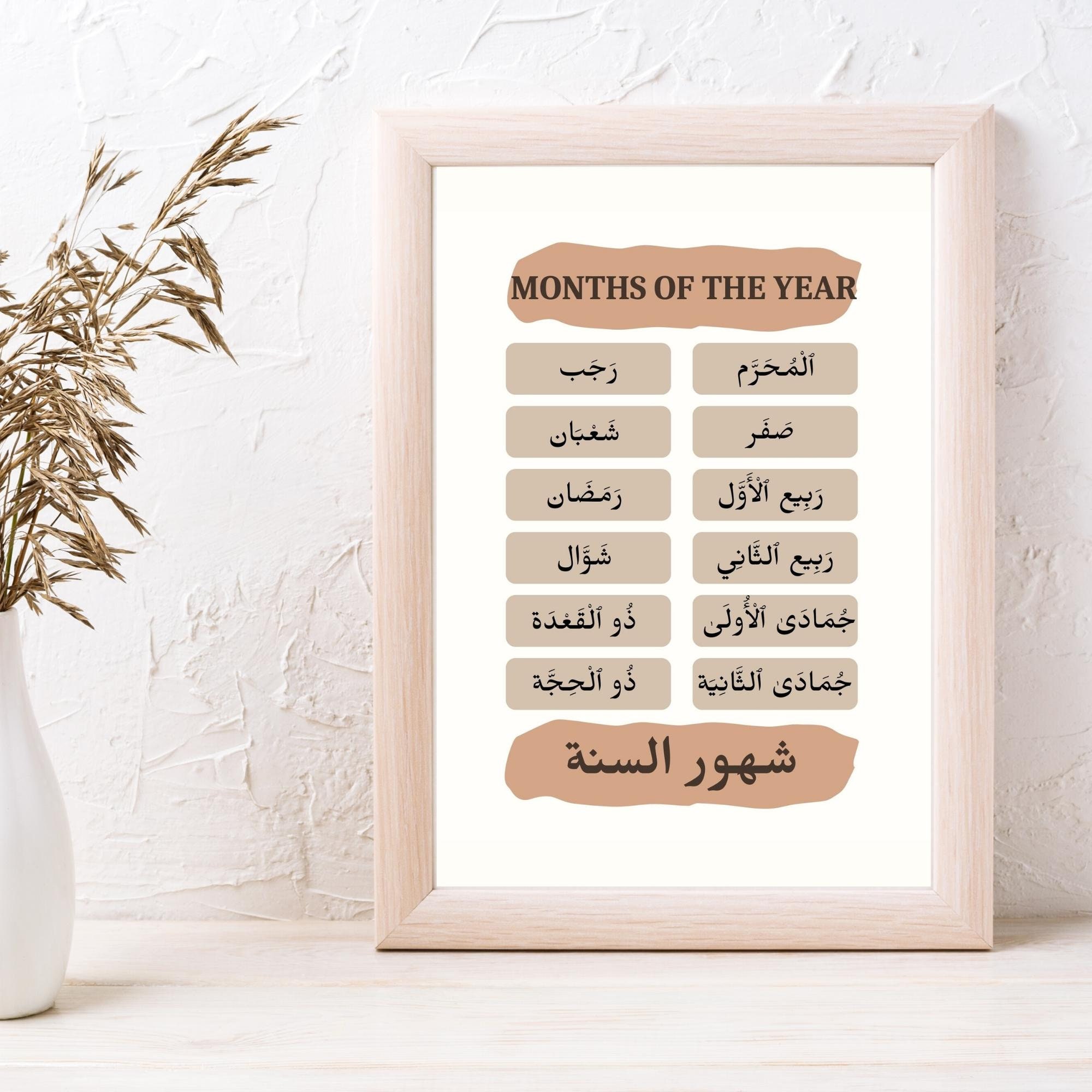 Kids Educational Arabic Poster Set - Etsy