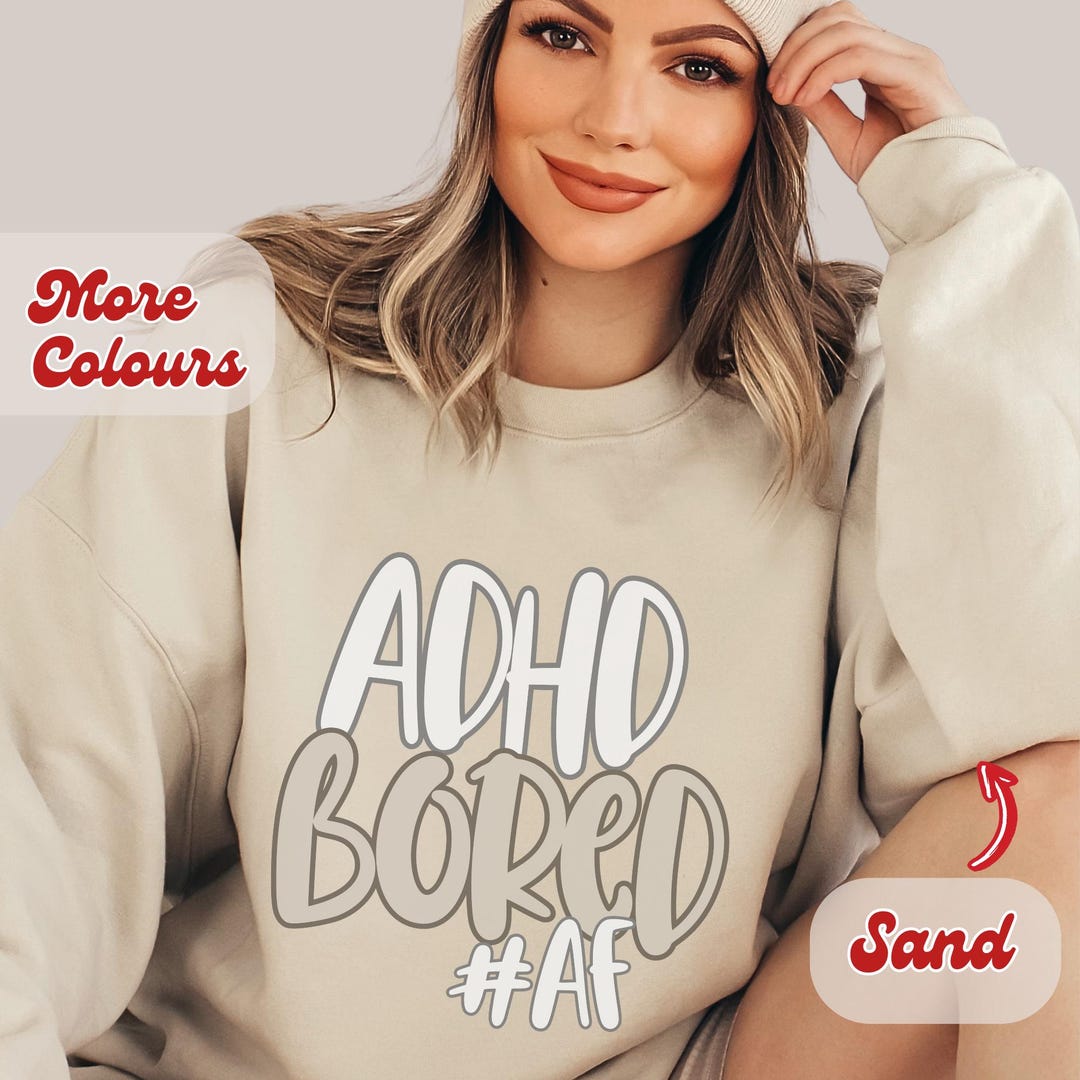 ADHD Shirt, Neurodiversity, Mental Health Sweatshirt, ADHD Awareness ...