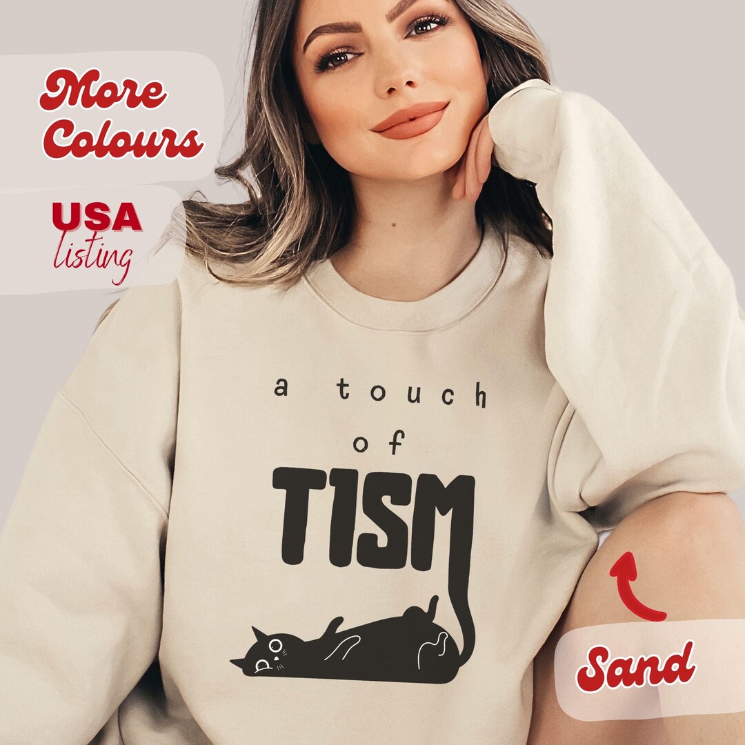 Autism Tism Cat Sweatshirt, Mental Health Gift, Gift for Teenage Girls ...