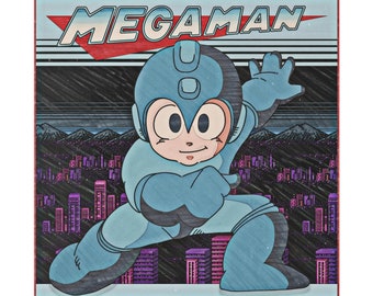 Retro Game Mega Man Retro Gaming Digital Download Poster. Rockman ...