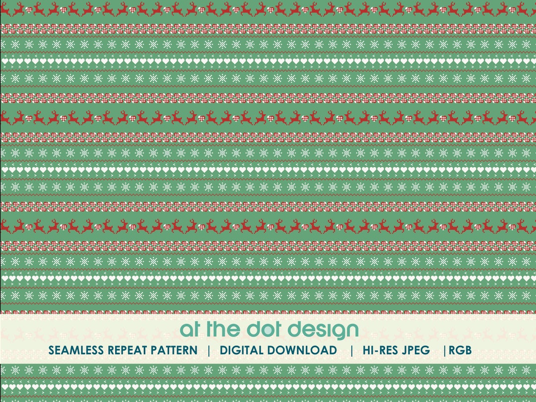 Ugly Christmas Sweater Pattern Christmas Reindeer Sweater Seamless ...
