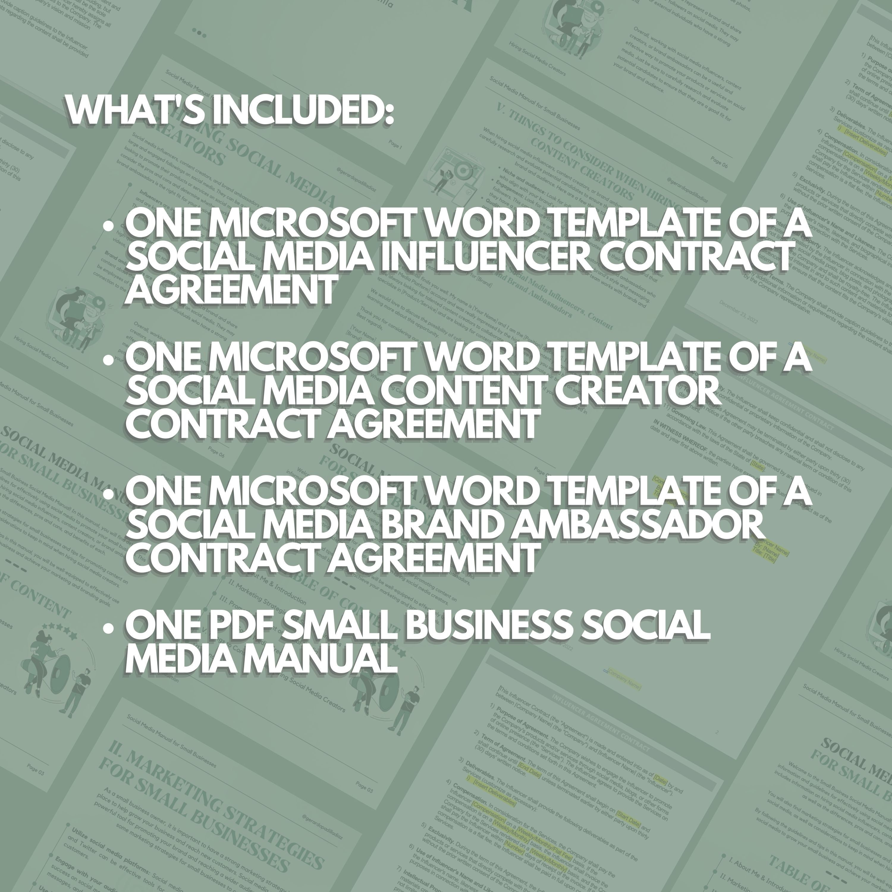 Brand Ambassador, Influencer, and Content Creator Agreement Contract ...