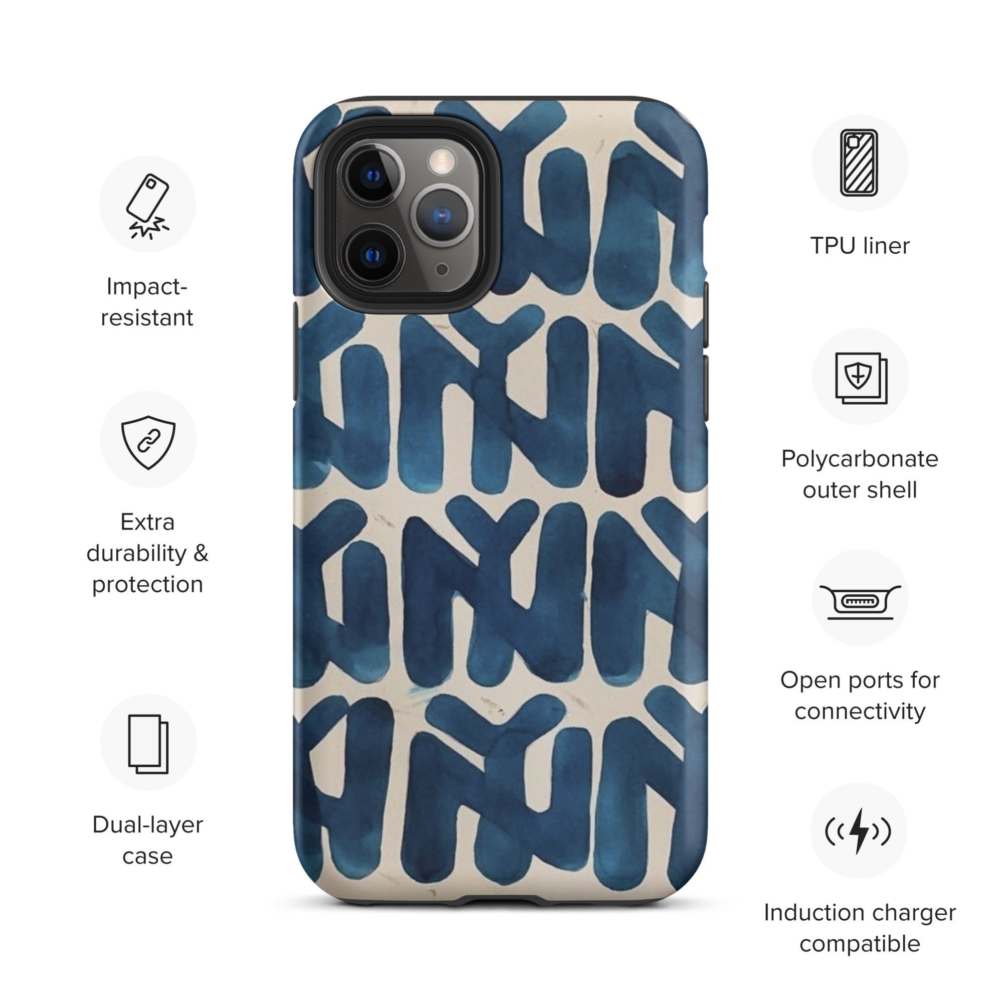 New York Blue Watercolor iPhone Case - Etsy