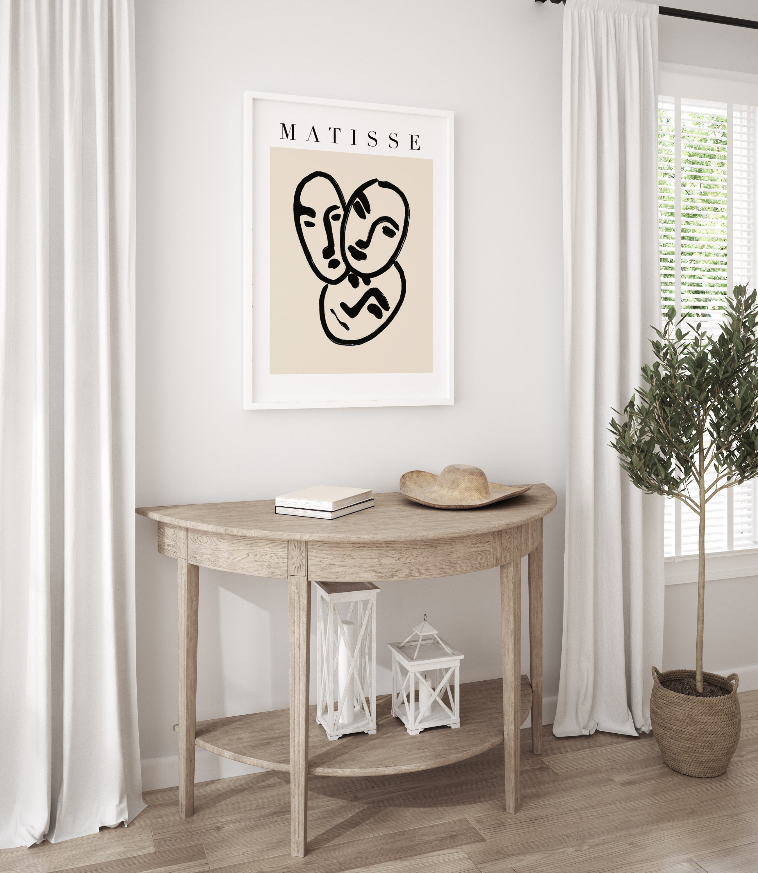 Henri Matisse Line Drawing Scandinavian Minimal Matisse Face - Etsy