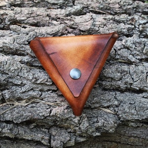 Leather Coin Pouch, Handmade Keepsake Purse, Genuine Leather Pocket ...