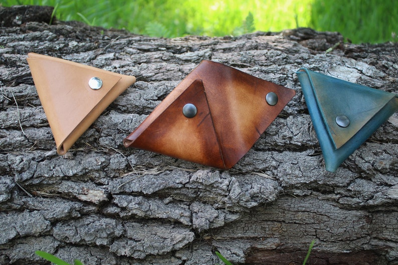 Leather Coin Pouch, Handmade Keepsake Purse, Genuine Leather Pocket ...