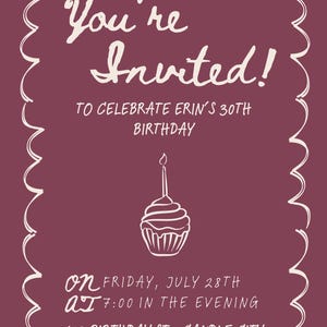 Birthday and Event Invitation - Customizable Download - Etsy