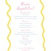 Dinner Party/brunch Menu Template - Customizable Download - Etsy