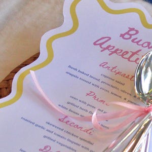 Dinner Party/brunch Menu Template - Customizable Download - Etsy