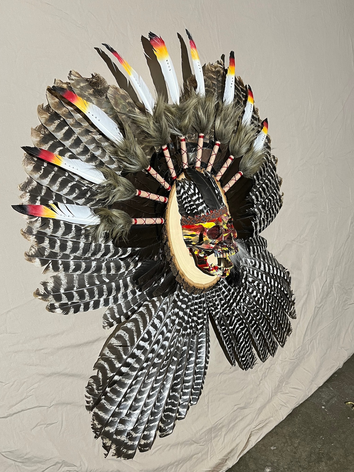 Modern Native American Turkey Feather Wall Art - Etsy