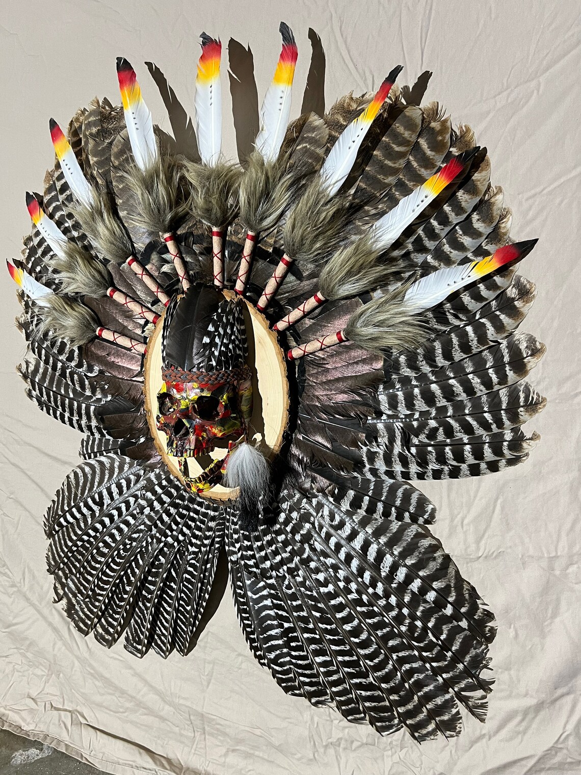 Modern Native American Turkey Feather Wall Art - Etsy