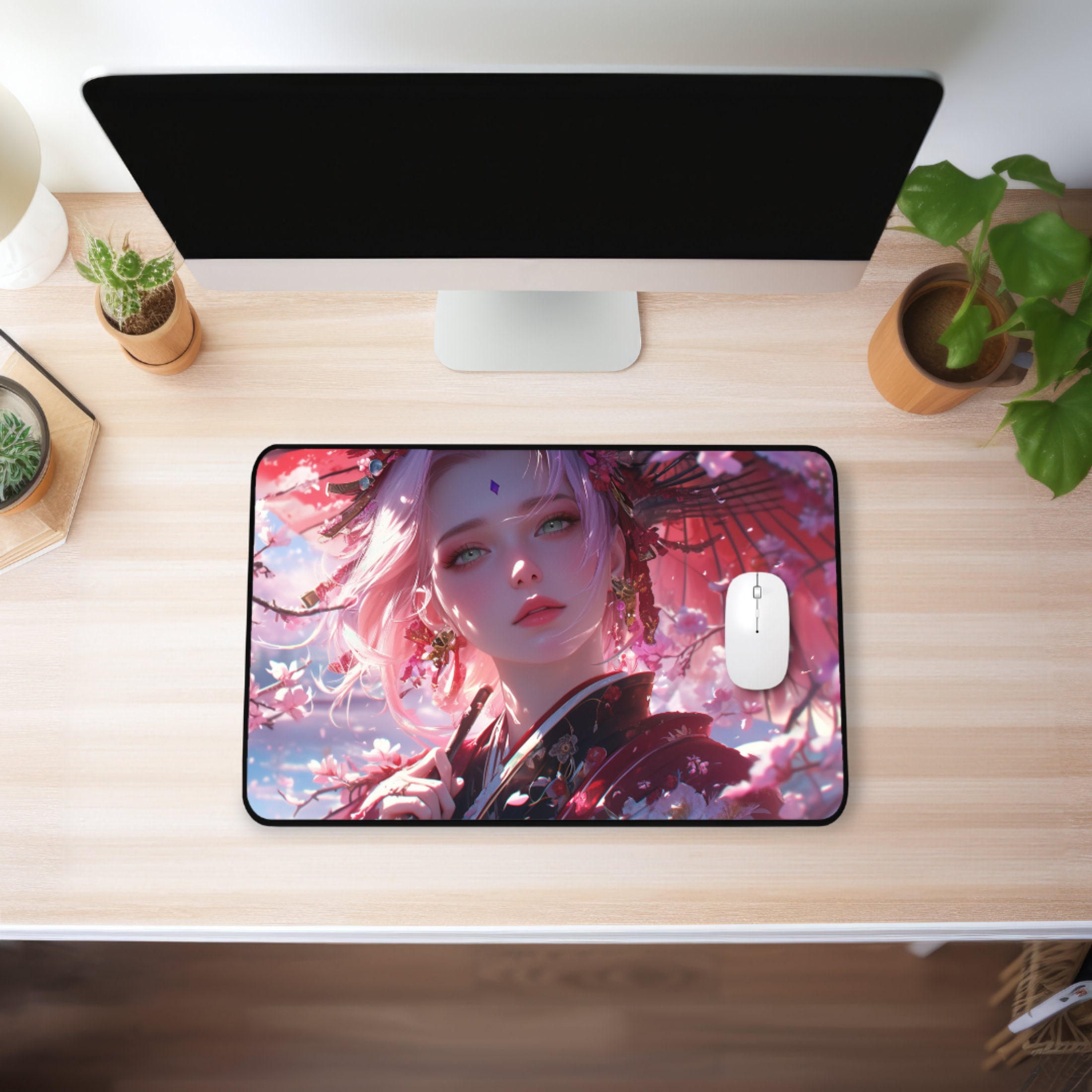 Among Petals Desk Mat, Sakura Mouse Pad, Naruto Extended Gaming Mouse ...