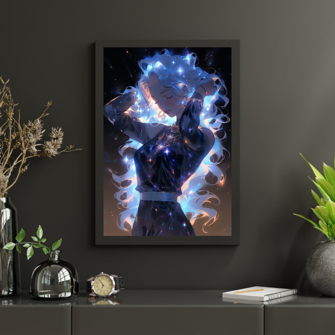 Starry Nights Matte/satin Anime Poster, Nightcore Wall Art Poster ...