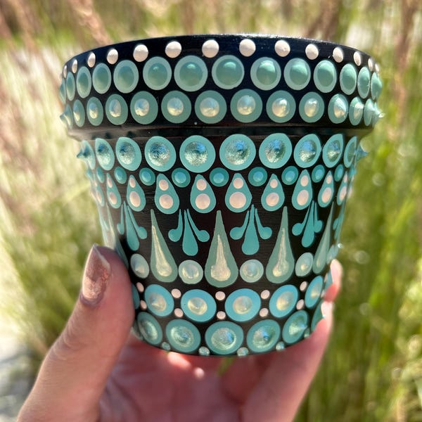 Dot Mandala Pot - Etsy