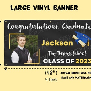 Custom Grad Banner | Senior 2023 High School Graduate Banner | Class of ...