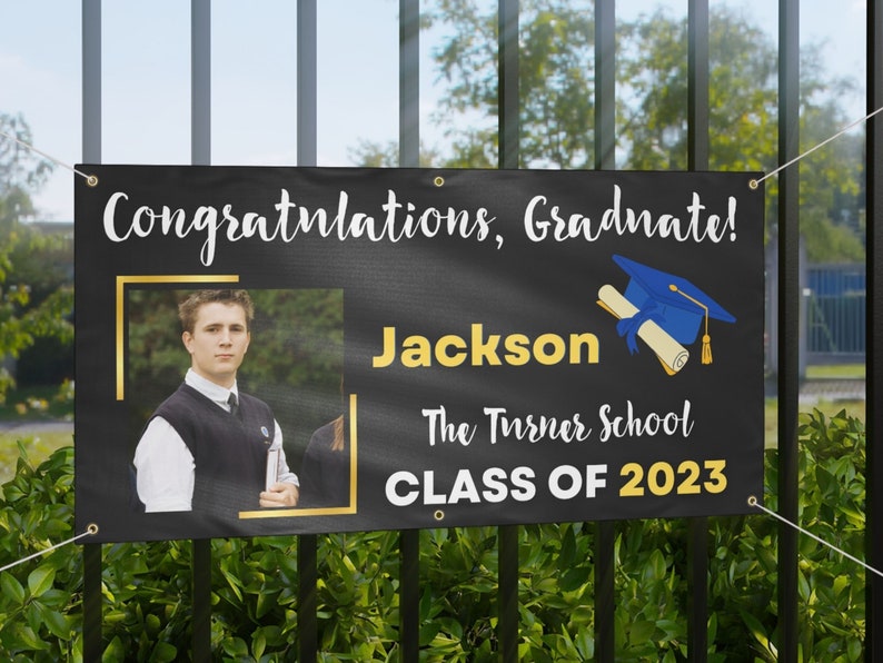 Custom Grad Banner | Senior 2023 High School Graduate Banner | Class of ...