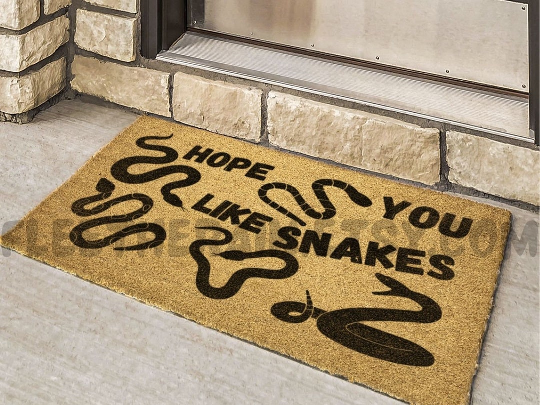 Snake Doormat | Hope You Like Snakes | Reptile Lover Door Mat ...