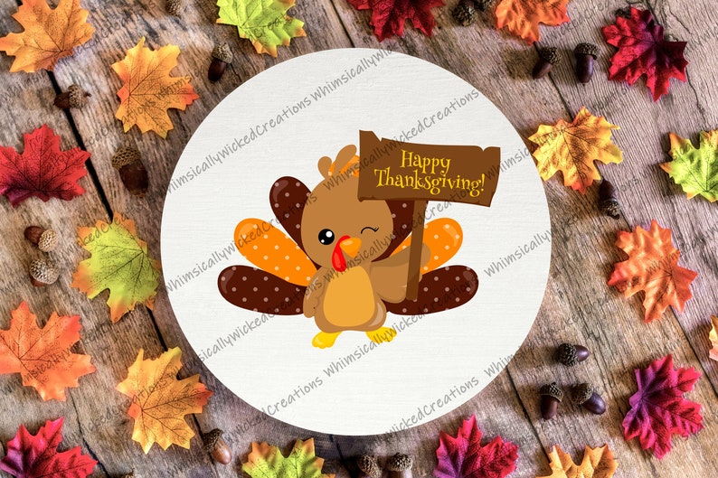 Cute Happy Thanksgiving Thanksgiving Turkey PNG for DIY Crafts - Etsy