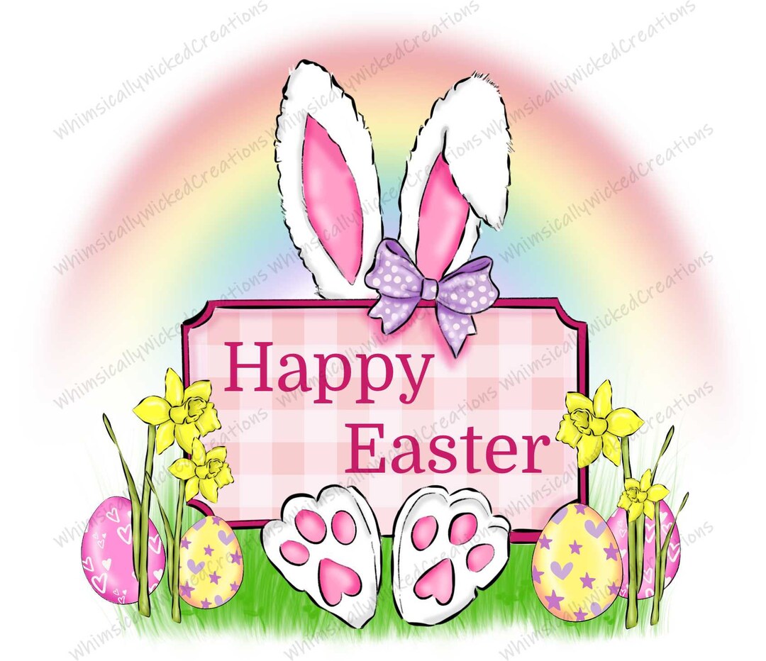Happy Easter Bunny Sing PNG - Etsy