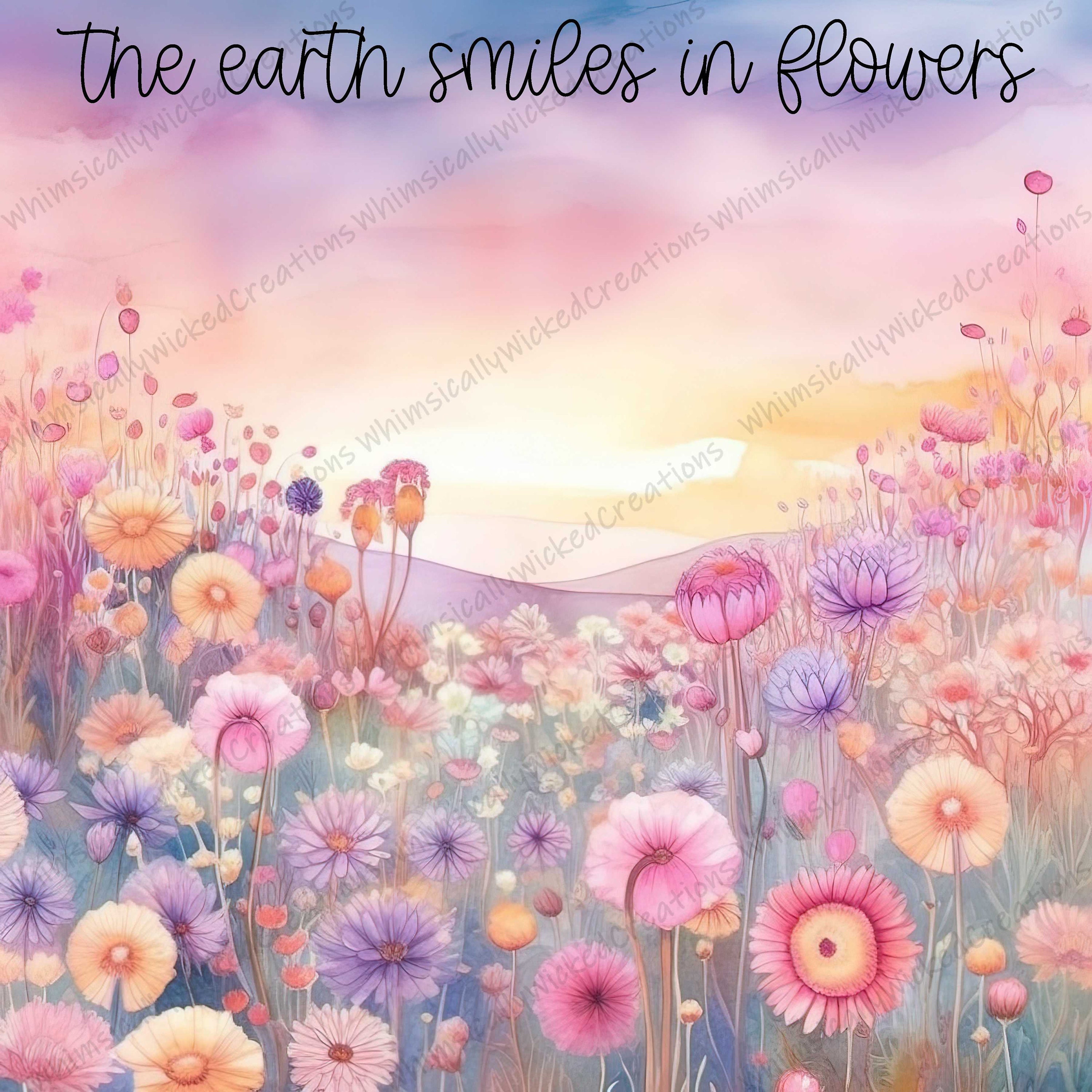The Earth Smiles in Flowers PNG - Etsy