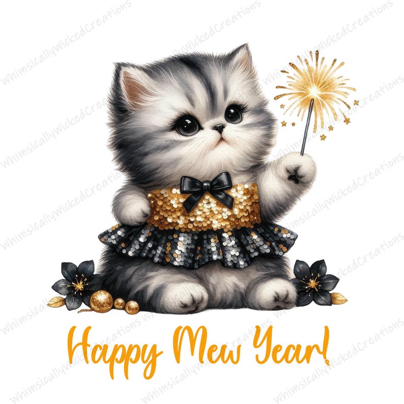 Happy Mew Year! New Years PNG - Etsy