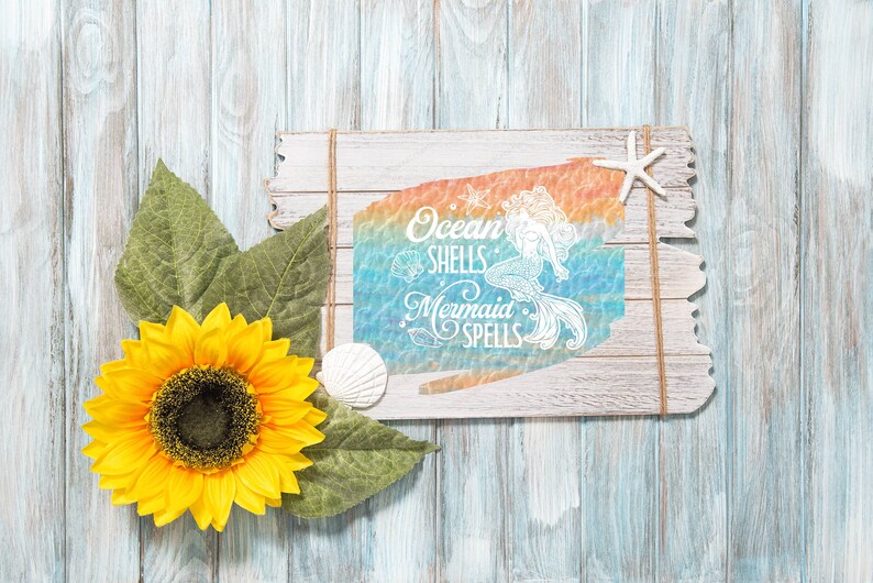 Ocean Shells & Mermaid Spells PNG - Etsy