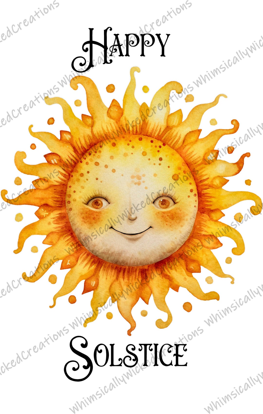 Happy Solstice Sun PNG - Etsy