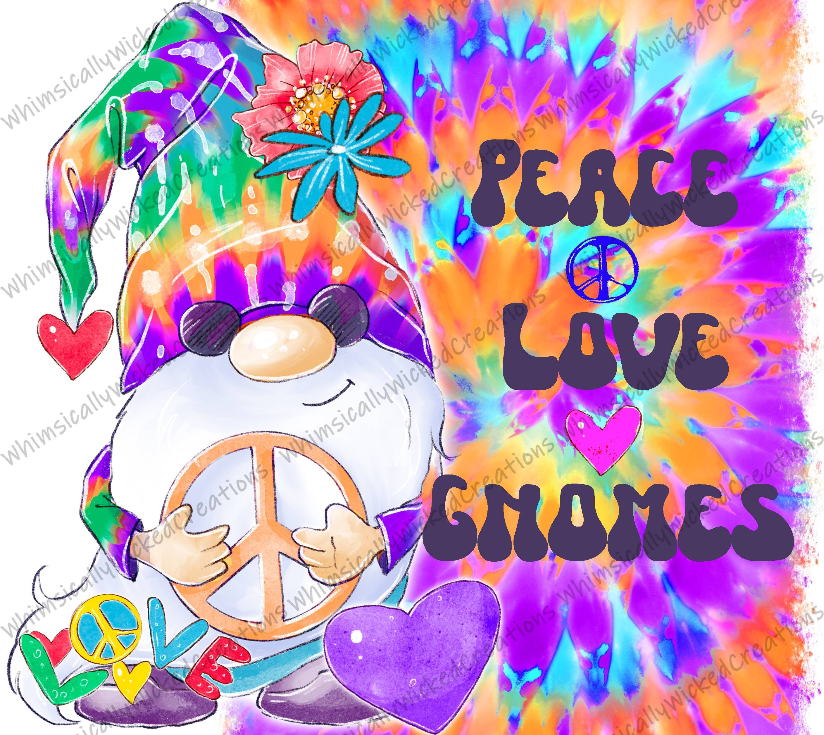 Peace, Love, Gnomes PNG - Etsy