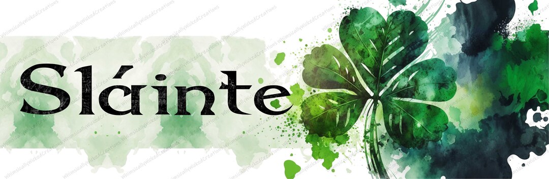 Slainte Shamrock PNG - Etsy