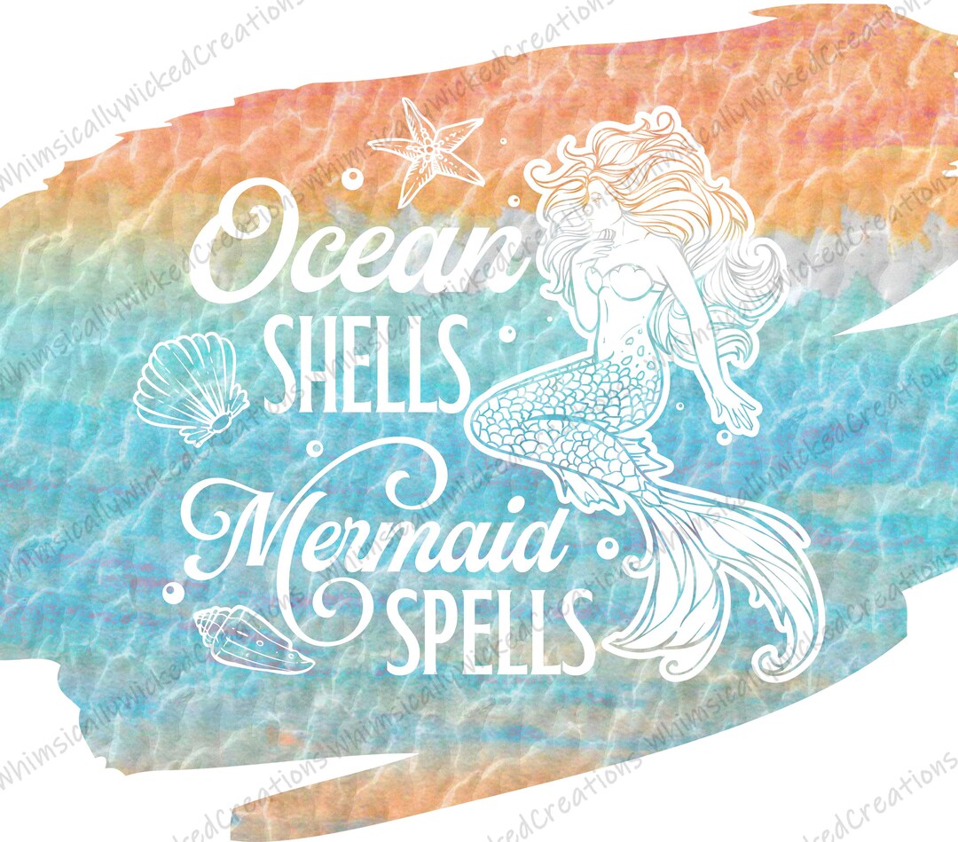 Ocean Shells & Mermaid Spells PNG - Etsy