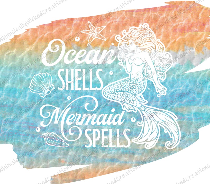 Ocean Shells & Mermaid Spells PNG - Etsy