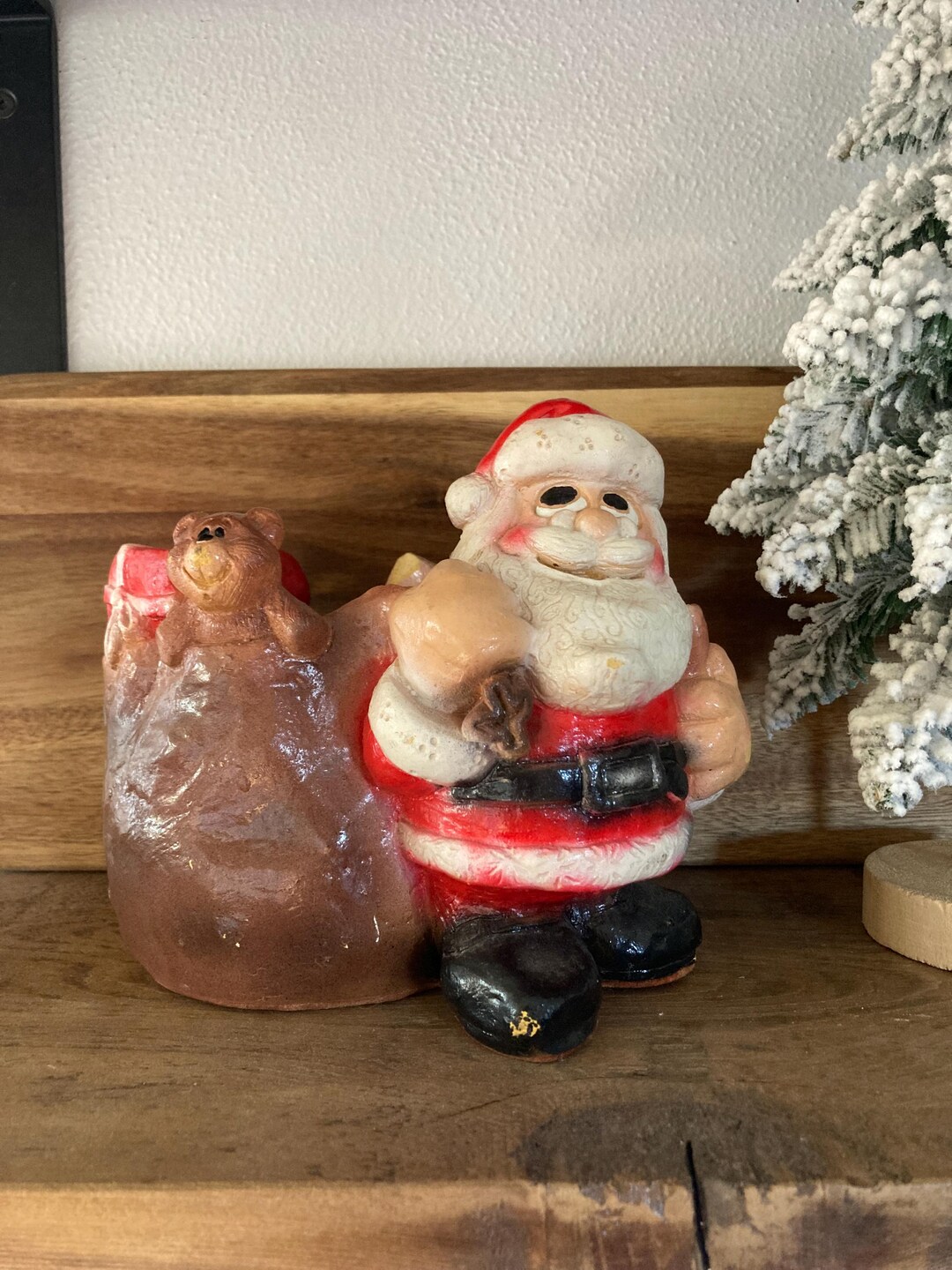 Vintage Santa Planter, Vintage 80s Santa Decor, Christmas Decor - Etsy