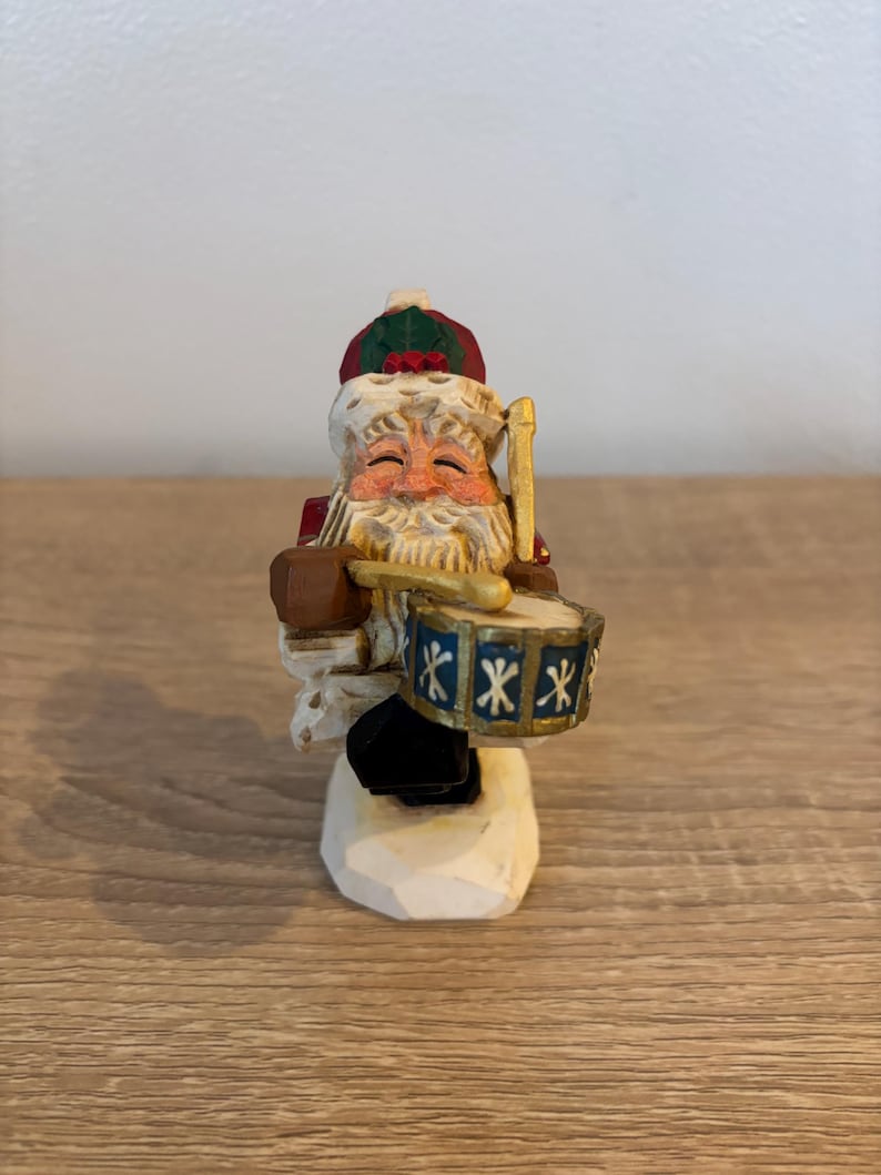 Vintage David Frykman Drumming Santa - Etsy