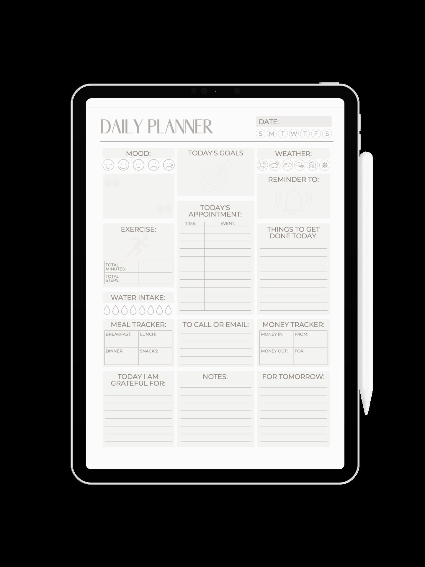 All-in-one Planner, Printable, Instant Download, Daily Productivity ...