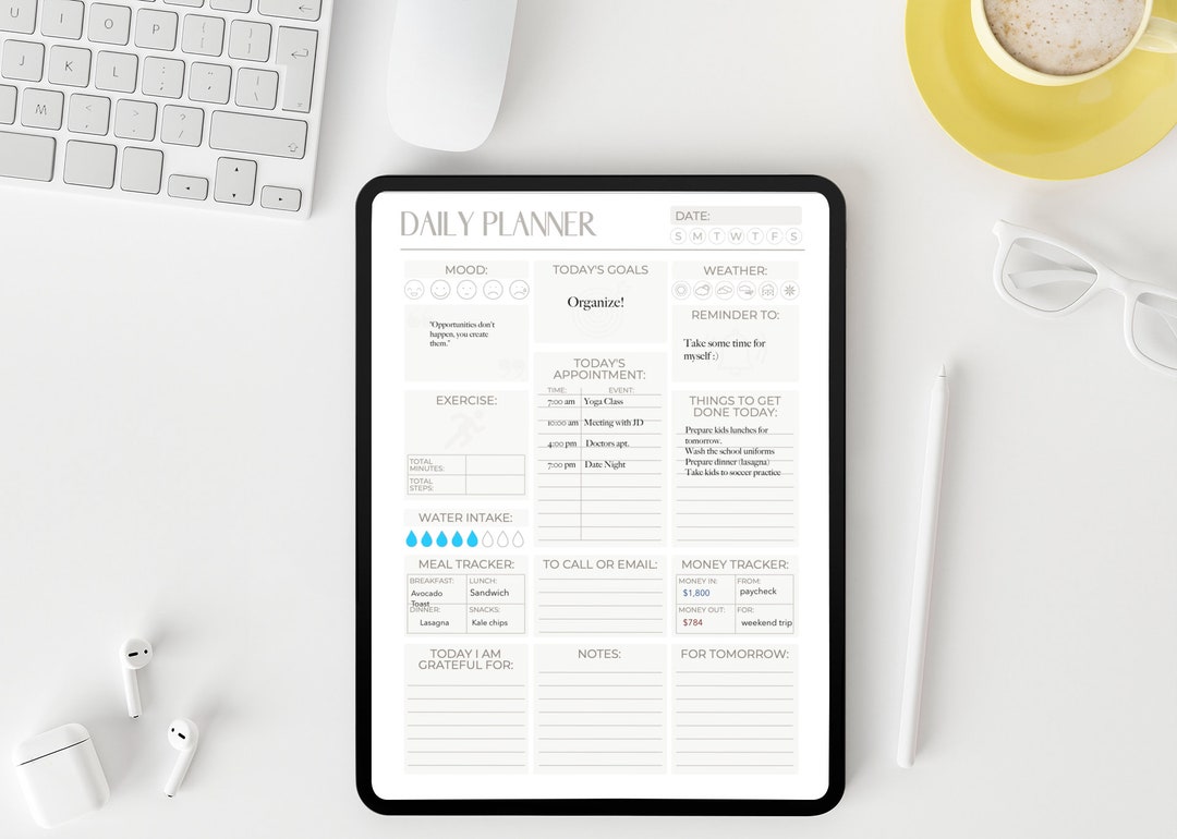 All-in-one Planner, Printable, Instant Download, Daily Productivity ...