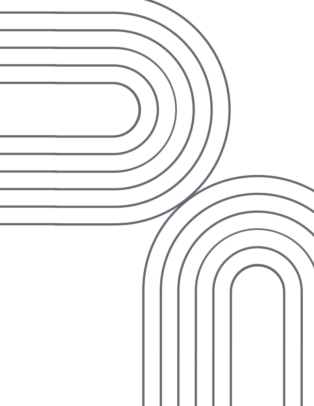 Arched Line Minimalist Wall Art - Etsy