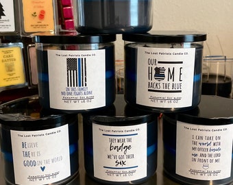 Thin Blue Line Candle - Etsy