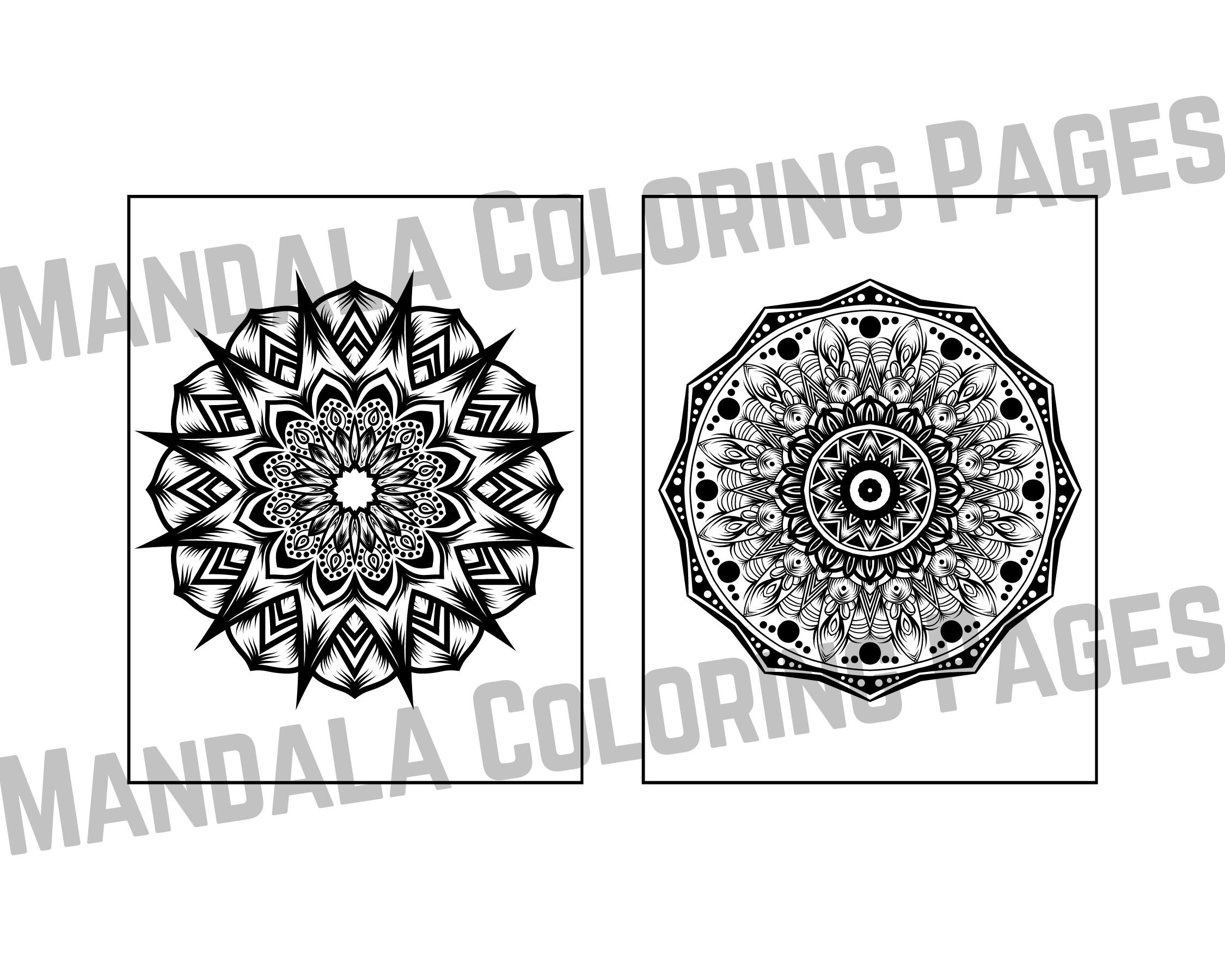 Mandala Coloring Pages | Adult Coloring Book | 30 Digital Coloring ...
