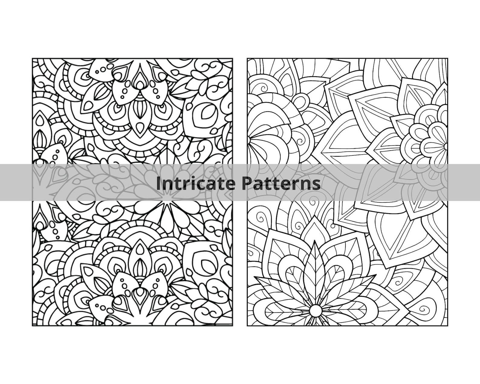 Mandala Coloring Pages | Adult Coloring Book | 50 Digital Coloring ...