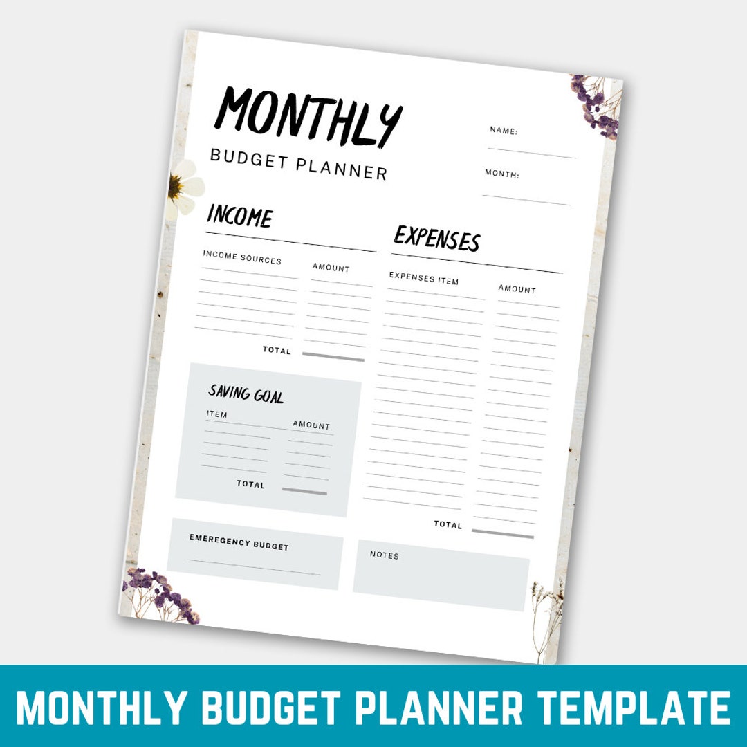 Monthly Budget Planner Template | Digital Budget Planner Ready to ...