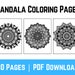 Mandala Coloring Pages | Adult Coloring Book | 30 Digital Coloring ...