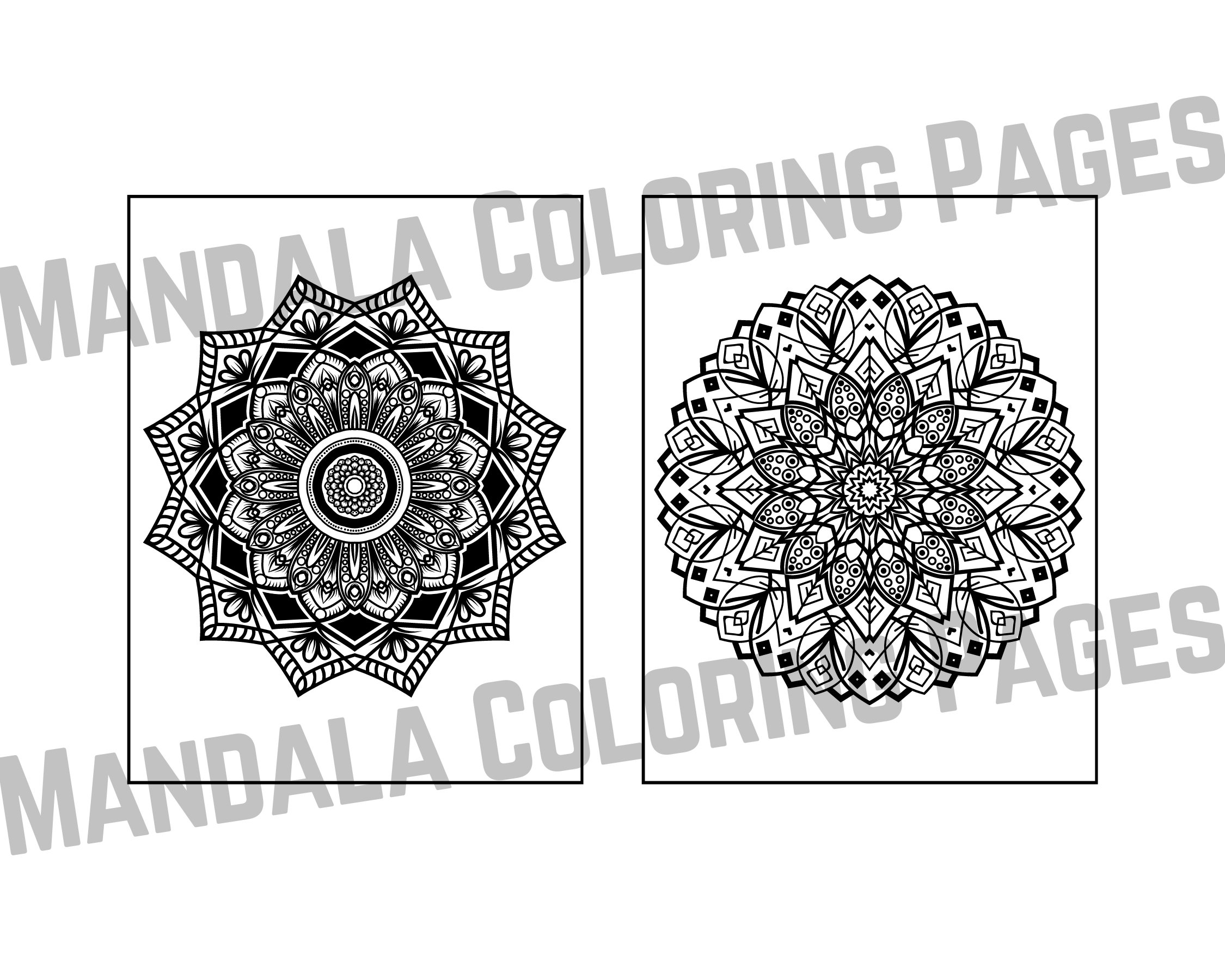 Mandala Coloring Pages | Adult Coloring Book | 30 Digital Coloring ...