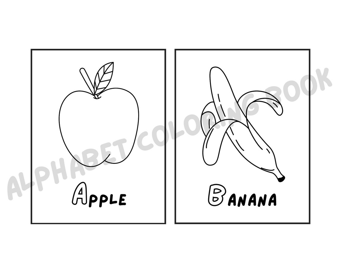 Alphabet Coloring Book Worksheet | Alphabet Coloring Pages for Kids ...