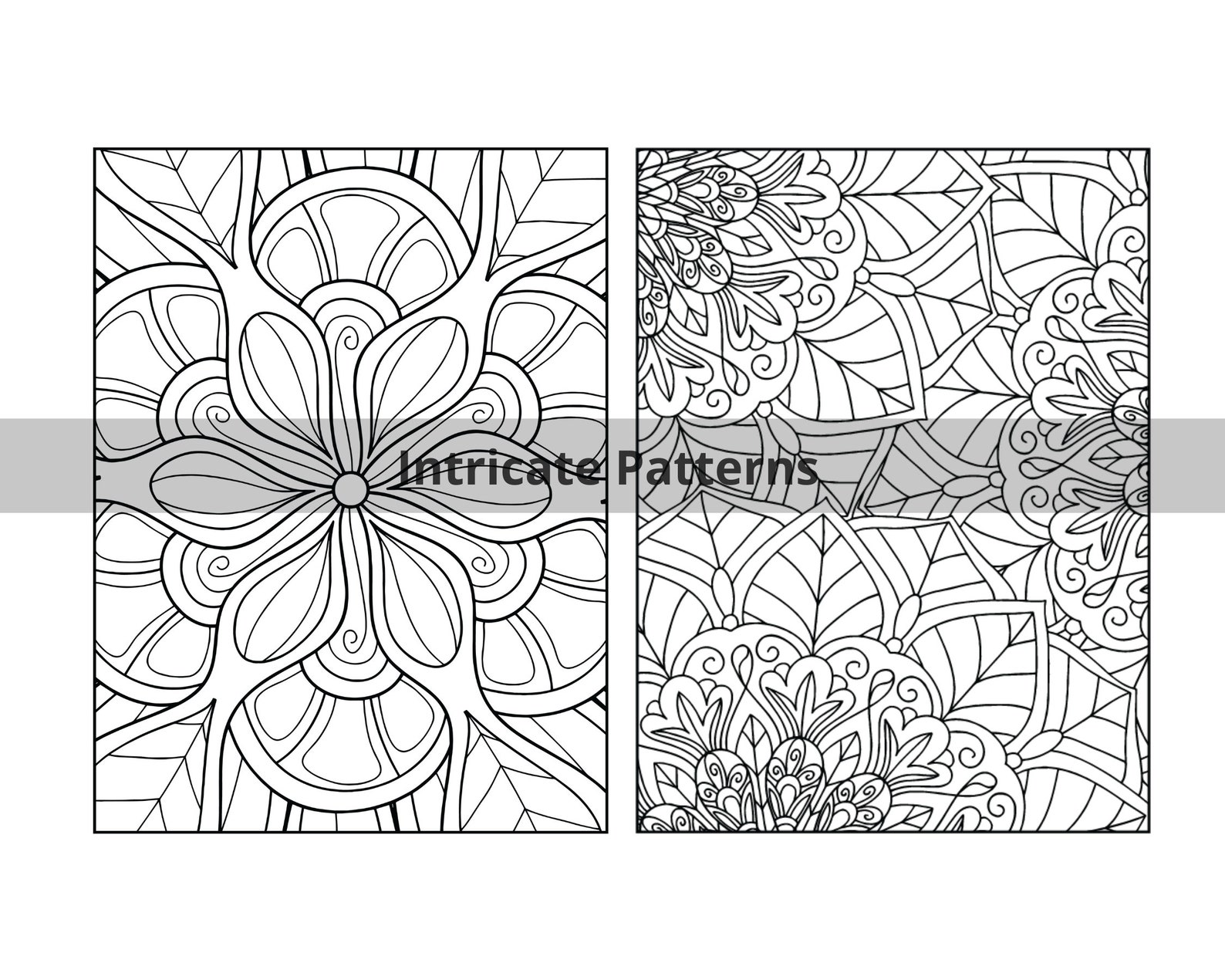 Mandala Coloring Pages | Adult Coloring Book | 50 Digital Coloring ...
