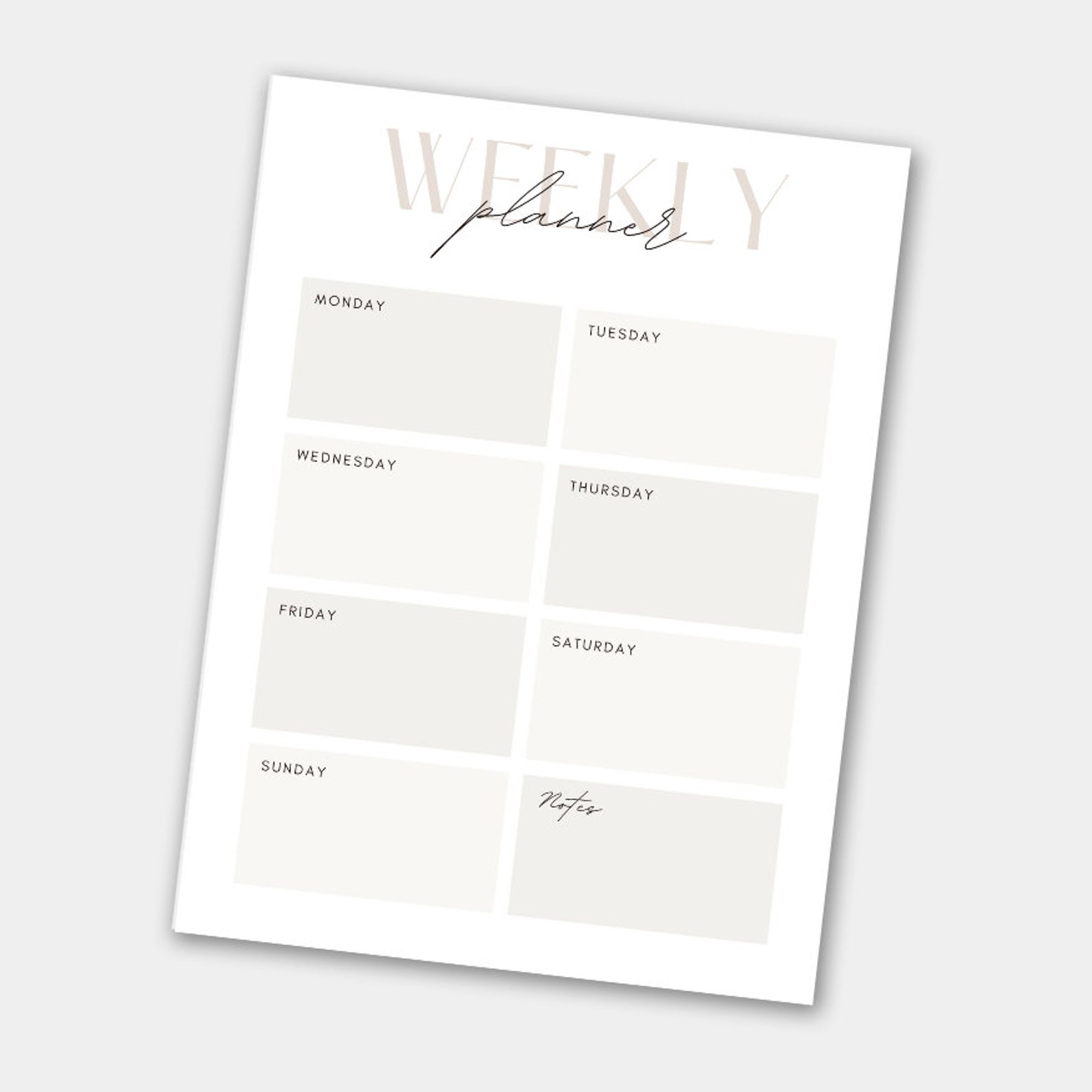 Weekly Planner Template | Digital Weekly Planner Ready to Download | 8. ...