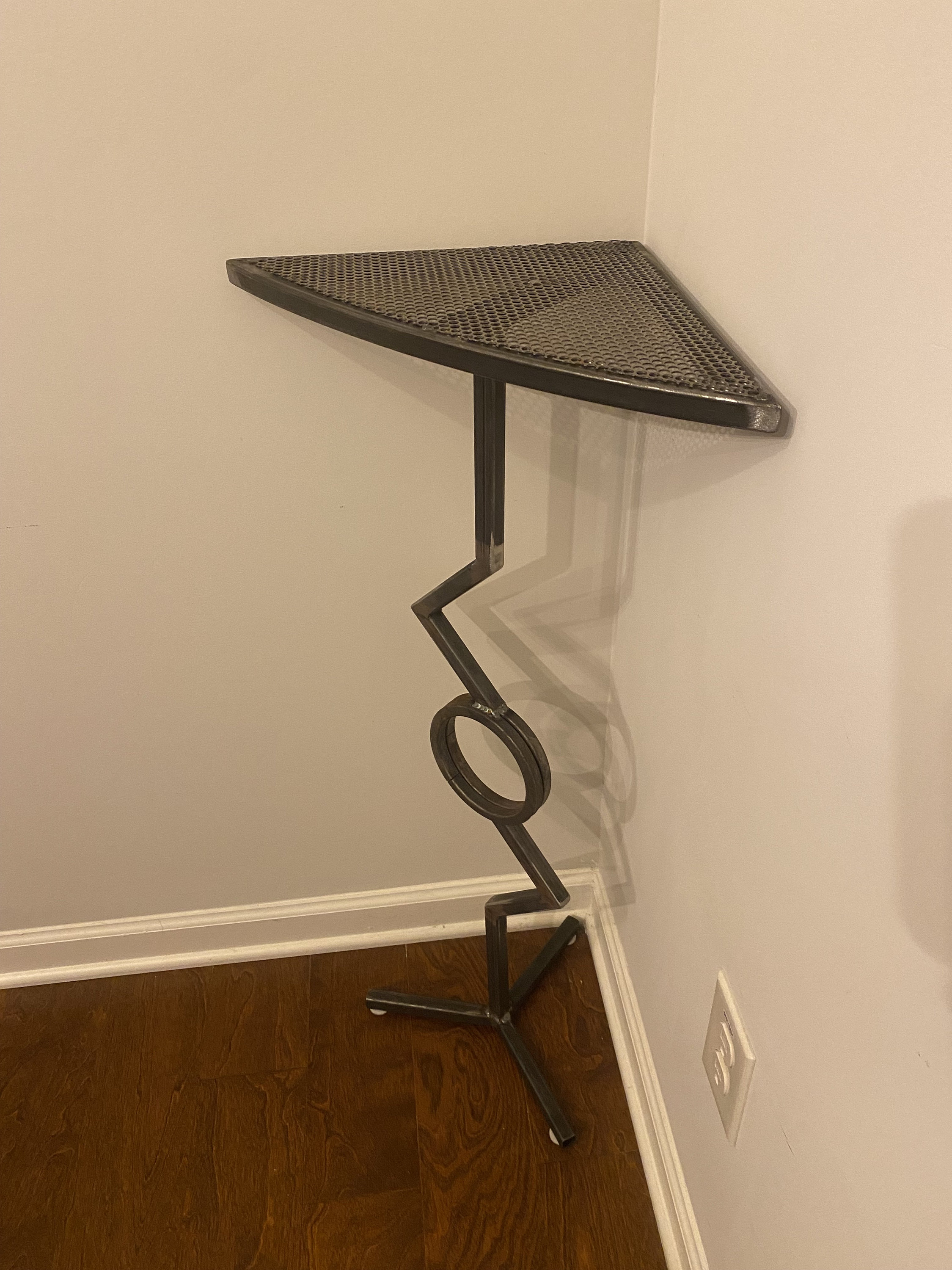Abstract Steel Corner Table - Etsy