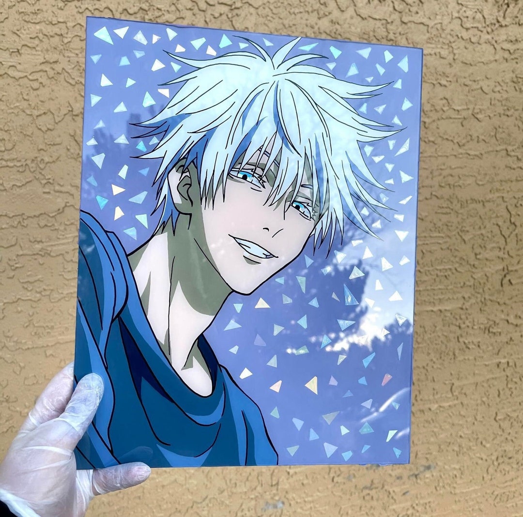 11x14 Gojo Satoru Anime Glass Painting - Etsy