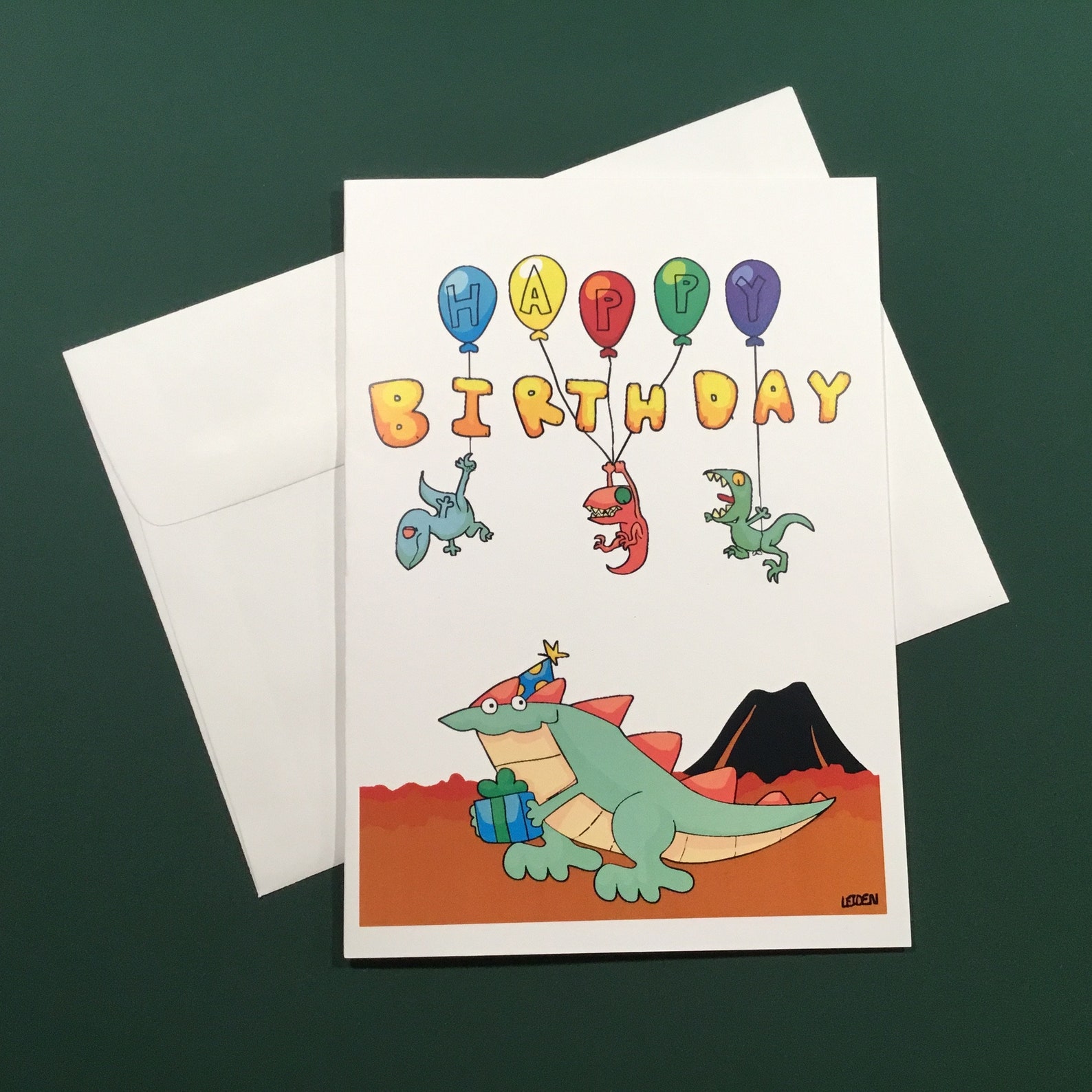 Dino Birthday Card - Etsy